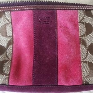 Coach | Bags | Authentic Coach Raspberry Plum Signature Purse | Poshmark